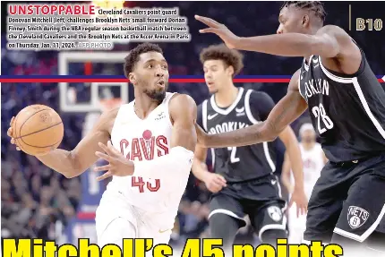 Mitchell’s 45 points power Cavs over Nets - PressReader