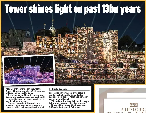Tower shines light on past 13bn years - PressReader