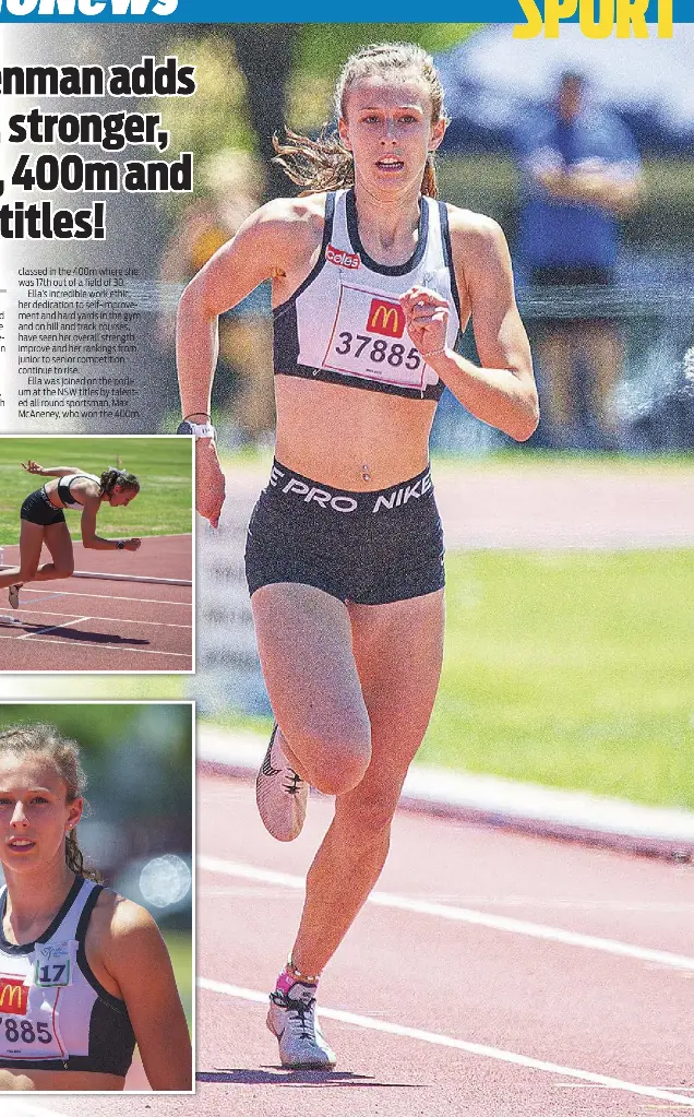 Ella Penman adds faster, stronger, better, 400m and 800m titles! - PressReader