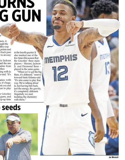 MORANT RETURNS WITH BLAZING GUN - PressReader