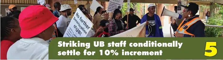 Striking UB staff conditiona­lly settle for 10% increment - PressReader