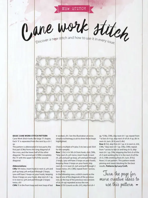 CANE WORK STITCH - PressReader