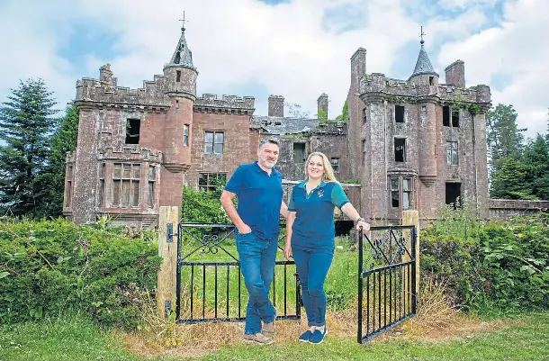Couple plan next move in £1.5 million quest to restore derelict castle ...