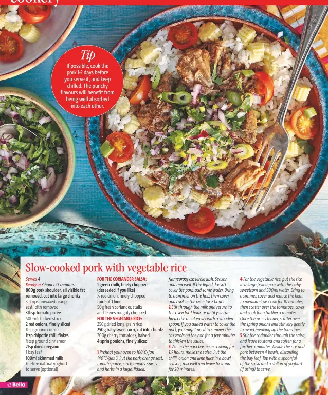 Slow-cooked pork with vegetable rice - PressReader