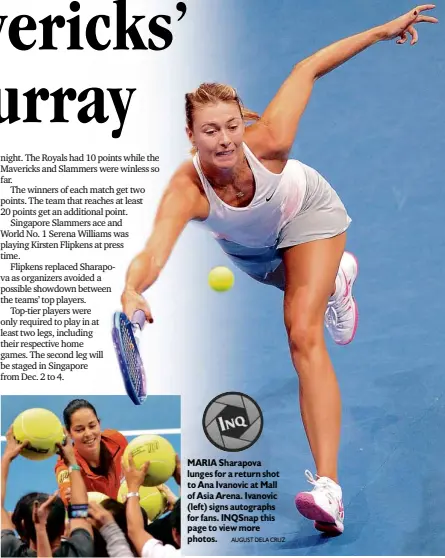 Aces slam Mavericks’ Sharapova, Murray - PressReader