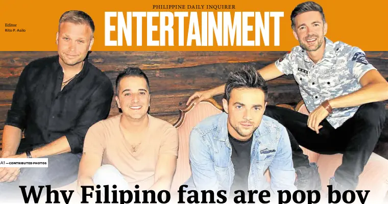 ENTERTAINM­ENT Why Filipino fans are pop boy band A1’s ‘beating heart’ - PressReader