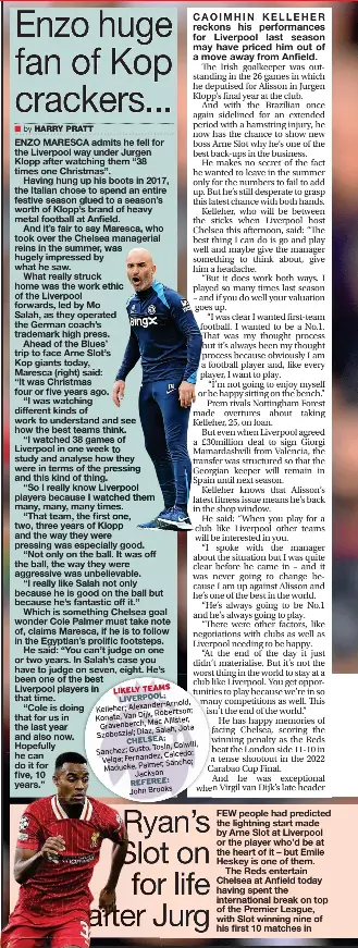 Enzo huge fan of Kop crackers... - PressReader