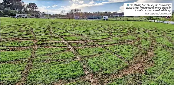 Fundraiser launched after football pitch damaged by traveller group ...