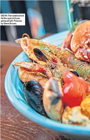 Seafood boil proved worth diving into on Dune visit - PressReader