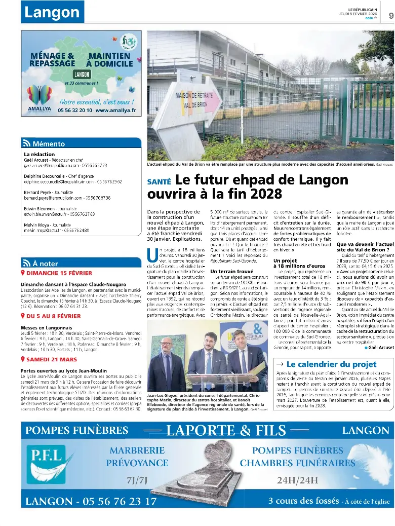 Le futur ehpad de Langon ouvrira à la fin 2028 - PressReader
