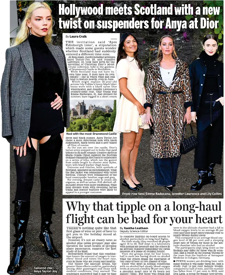 Hollywood meets Scotland with a new twist on suspenders for Anya at Dior - PressReader