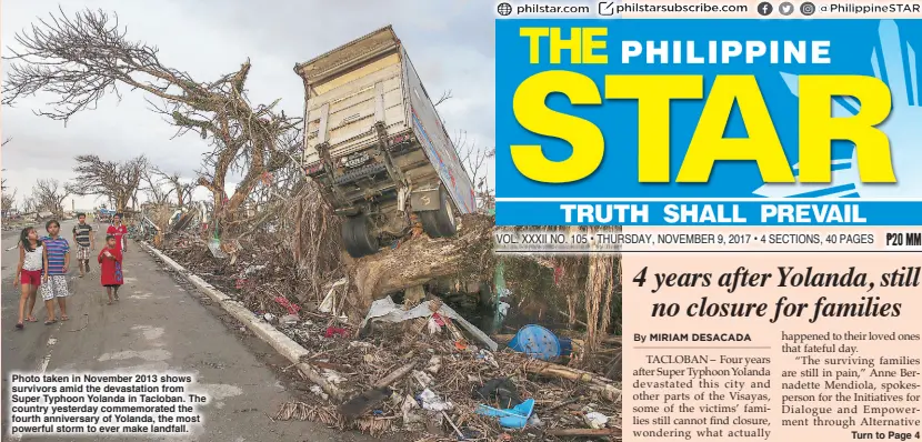 4 years after Yolanda, still no closure for families - PressReader