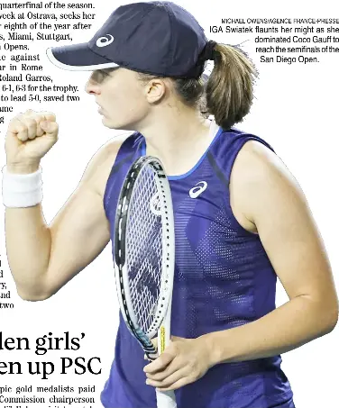 Swiatek flexes muscles - PressReader