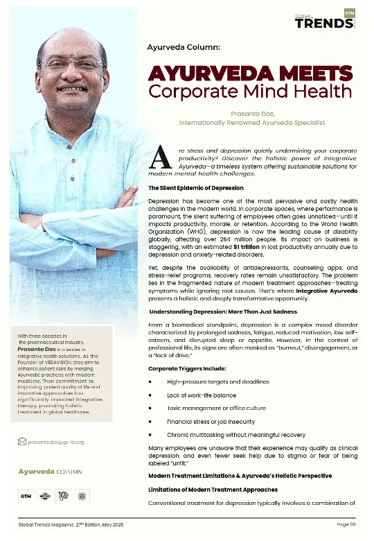 AYURVEDA MEETS Corporate Mind Health - PressReader