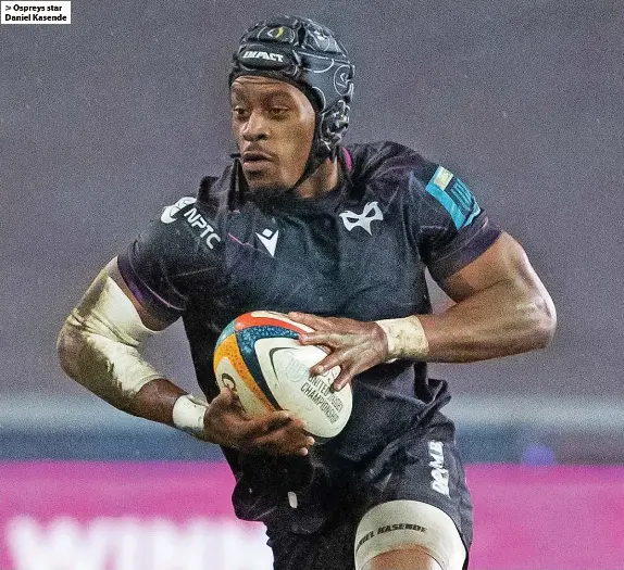 The remarkable rugby journey of Ospreys speed merchant Kasende ...