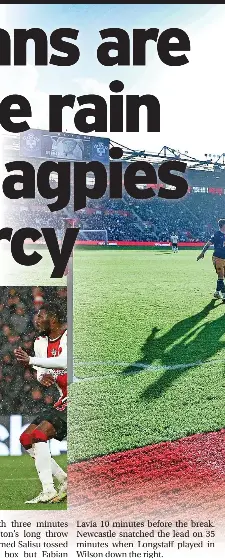 Newcastle fans are singing in the rain as mighty Magpies show no mercy - PressReader