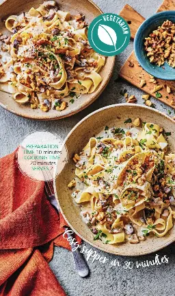 Easy mushroom, soft cheese & walnut pasta - PressReader