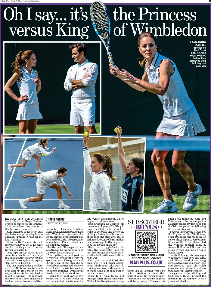 Oh I say... it’s the Princess versus King of Wimbledon - PressReader