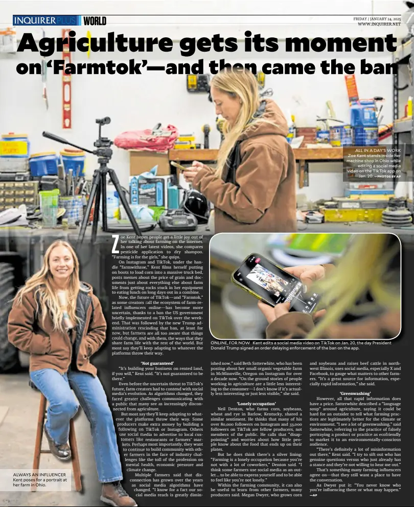 Agricultur­e gets its moment on ‘Farmtok’—and then came the ban - PressReader