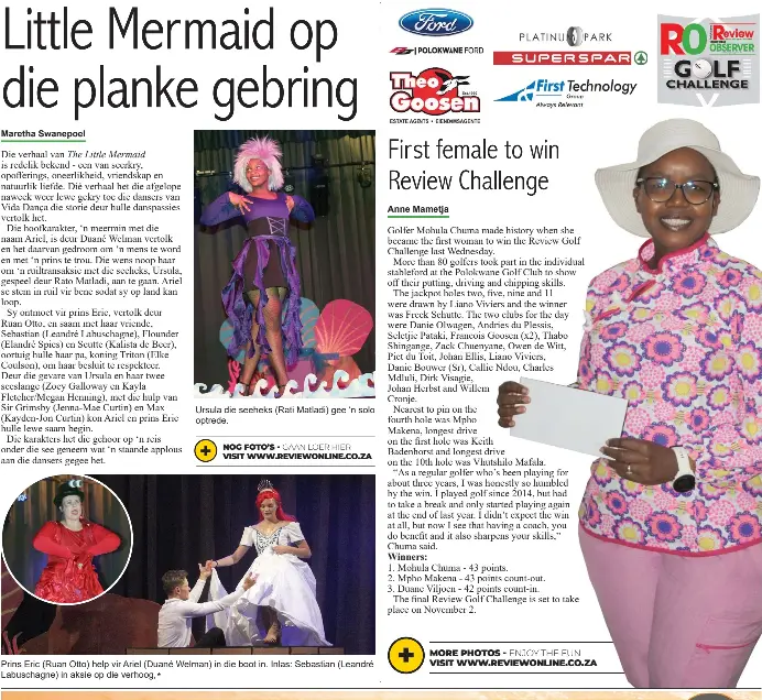 Little Mermaid op die planke gebring - PressReader