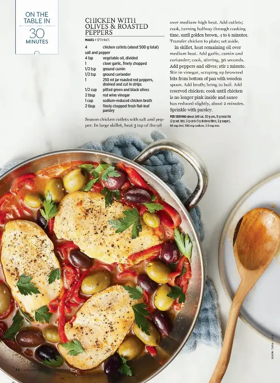 CHICKEN WITH OLIVES & ROASTED PEPPERS - PressReader