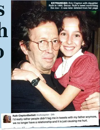 Eric Clapton’s bitter rift with daughter who tweeted that he dressed up ...