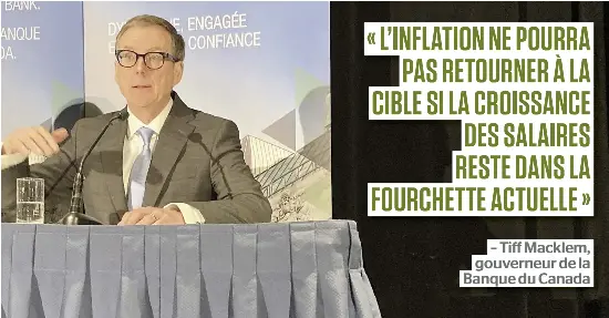 Les hausses salariales inquiètent le patron de la Banque du Canada ...