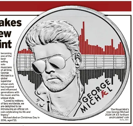 George Michael takes centre stage in new coin from Royal Mint - PressReader