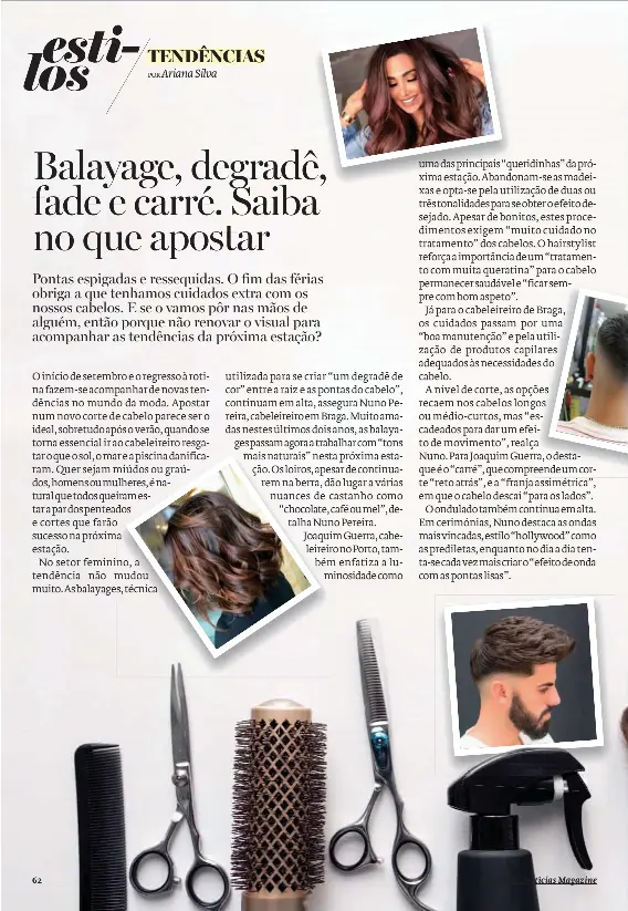 Balayage, degradê, fade e carré. Saiba no que apostar - PressReader