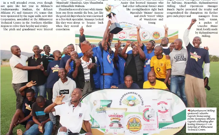 Mhlume FC Legends Homecoming kings again - PressReader