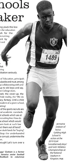 Sports recruiting by schools is making Jamaica weaker - PressReader