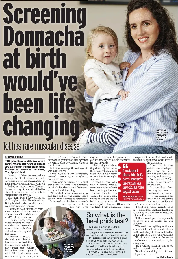 Screening Donnacha at birth would’ve been life changing - PressReader