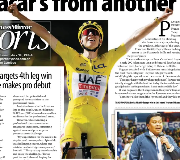 Pogacar’s from another planet Sports - PressReader