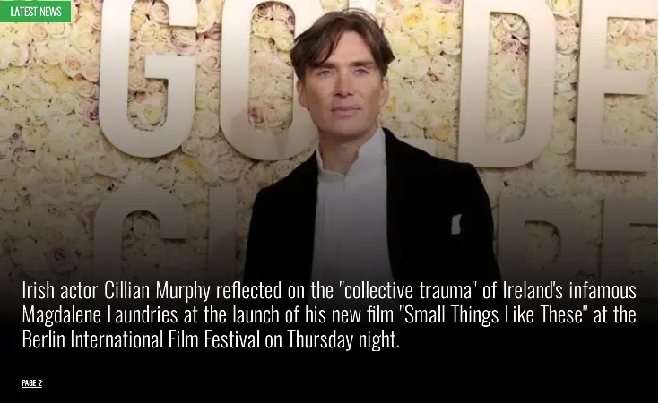 Cillian Murphy says Ireland suffered "collective trauma" over Magdalene Laundries - PressReader