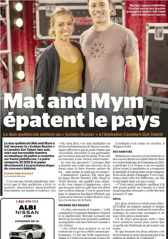 Mat and Mym épatent le pays - PressReader