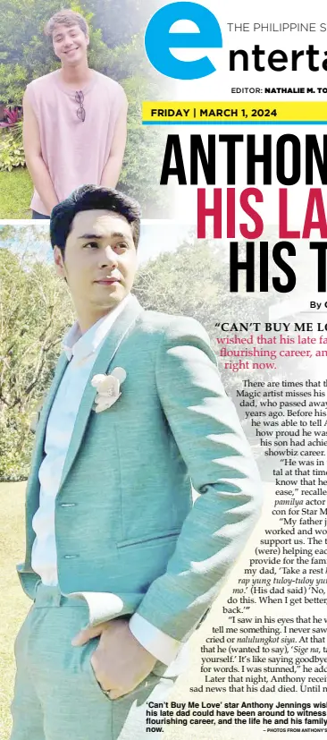 Anthony Jennings wishes his late dad could see his thriving career - PressReader