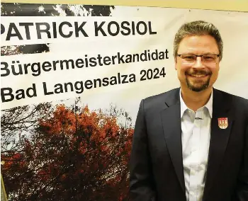 Patrick Kosiol tritt zur Bürgermeis­terwahl an - PressReader