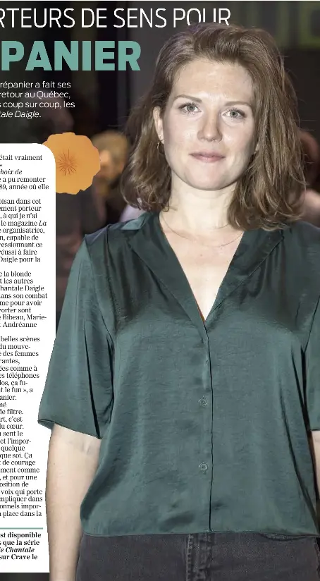 DES PROJETS PORTEURS DE SENS POUR JULIE TRÉPANIER - PressReader