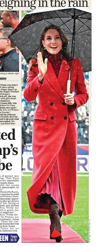 Rugby fan Kate... reigning in the rain - PressReader