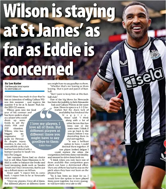 Wilson is staying at St James’ as far as Eddie is concerned - PressReader