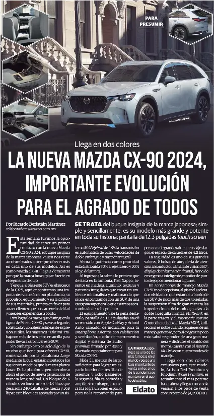 La nueva Mazda CX-90 2024, importante evolución para el agrado de todos - PressReader