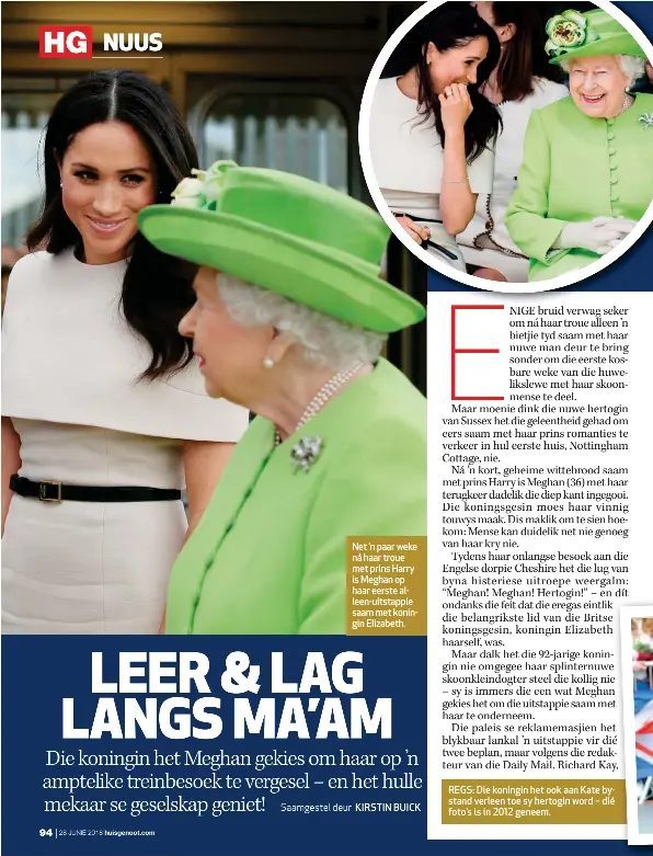 Koningin lei Meghan lag-lag op - PressReader