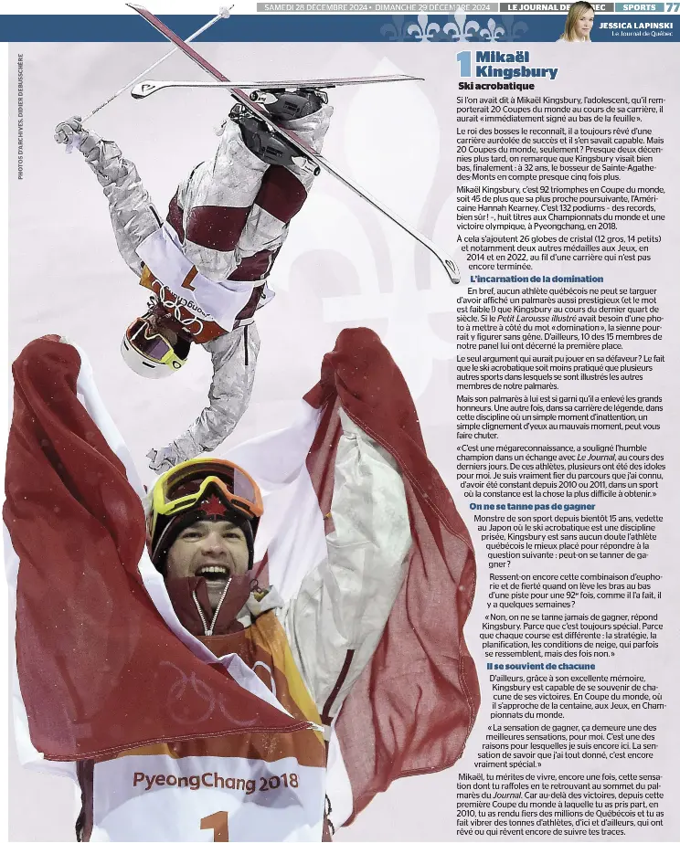 Mikaël Kingsbury Ski acrobatiqu­e - PressReader