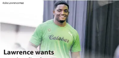 Lawrence wants to enjoy final year of Champs - PressReader