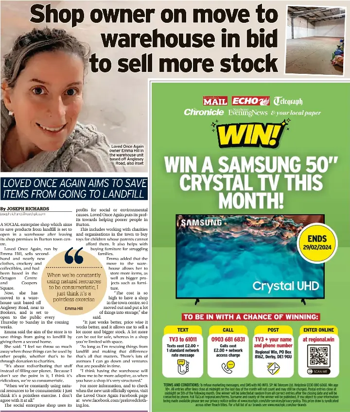 Shop owner on move to warehouse in bid to sell more stock - PressReader