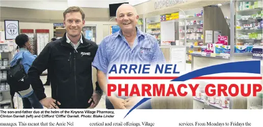 Three years of Arrie Nel at the Village Pharmacy - PressReader