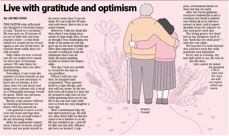 Live with gratitude and optimism - PressReader