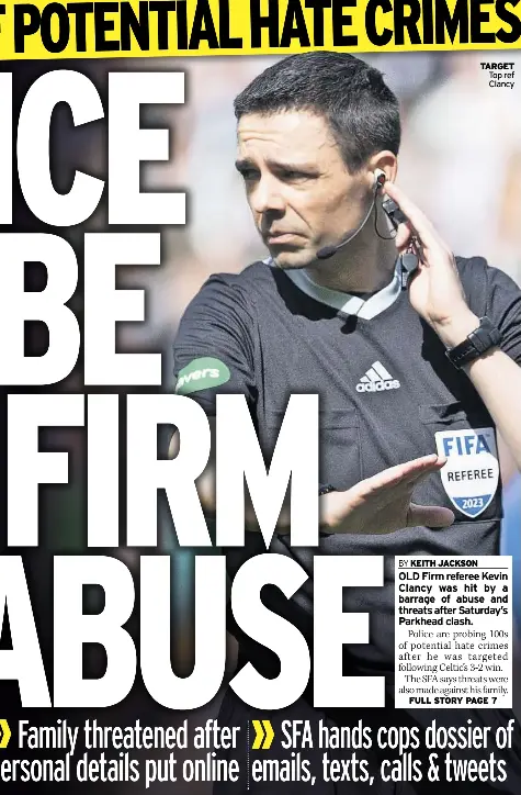 POLICE PROBE OLD FIRM REF ABUSE - PressReader