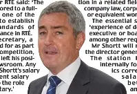 RTÉ’s Shortt to earn up to ¤150k as company secretary - PressReader