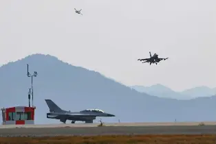 Fighter jet accidental­ly bombs village, injuring seven, during South Korea military drill ...
